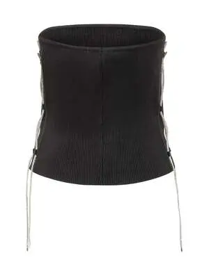 Giuseppe Di Morabito Strapless Embellished Knit Top