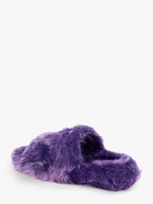 Celine Shearling Triomphe Slides