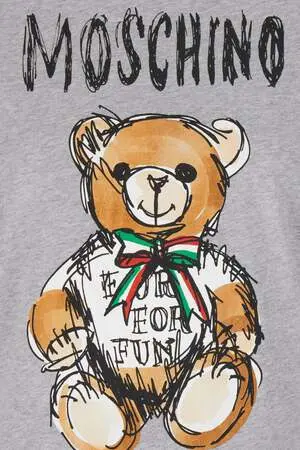 Moschino Printed Teddy Bear T-shirt Dress