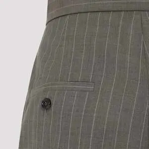 Max Mara Manetta Tailored Pinstriped Wool Trousers - Brown