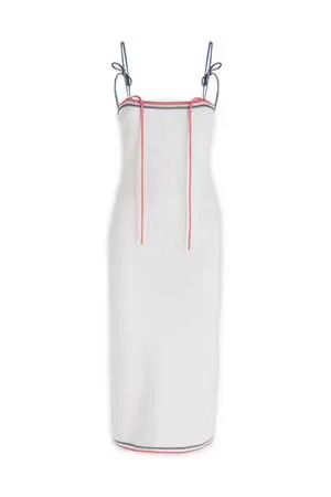Fendi White Dress With Tie Straps - Multicolor