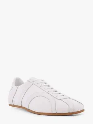 TOTEME Canvas Low-top Sneakers With Leather Profiles - White