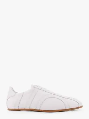 TOTEME Canvas Low-top Sneakers With Leather Profiles - White