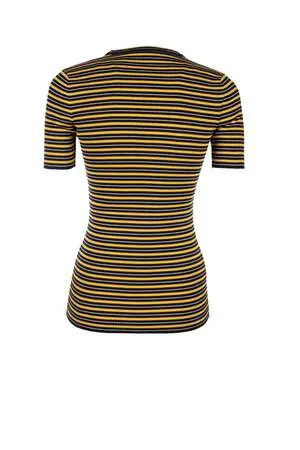Prada Striped Ribbed Knit T-shirt