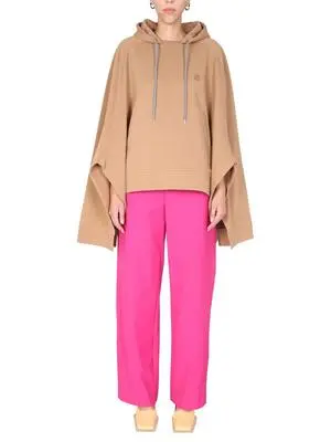 AMBUSH Poncho Sweatshirt With Embroidered Logo - Cream