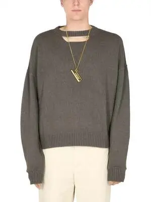 AMBUSH AMBUSH Oversize Fit Sweater With Cut-Out Detail Multicolor