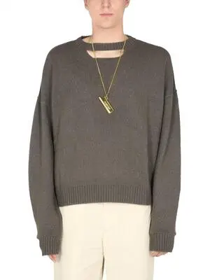 AMBUSH Oversize Fit Sweater With Cut-out Detail - Multicolor