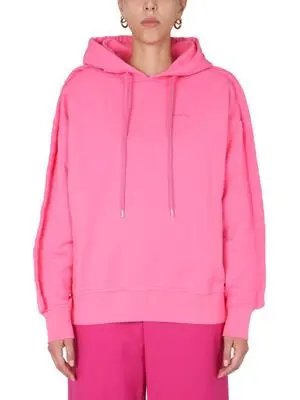 AMBUSH Embroidered Logo" Drawstring Hooded Sweatshirt - Pink
