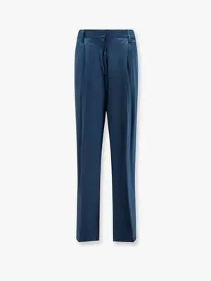 Dries Van Noten Wide Leg Satin Trousers - Multicolor