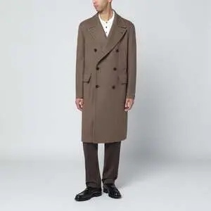 Tagliatore Double-breasted Wool-blend Coat - Brown