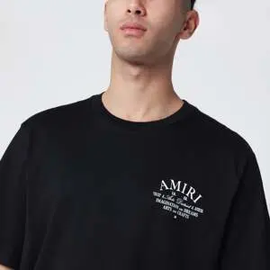 Amiri Cotton T-shirt With Logo Print - Black