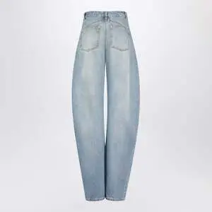 Alaïa Low-rise Curved-leg Raw Denim Jeans - Blue