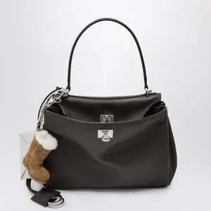 Balenciaga Rodeo Small Bag In Calfskin Leather - Brown
