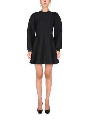 Dolce & Gabbana Technical Jersey Dress With Back Zip - Black