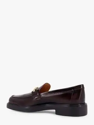TOD'S Leather Loafers With Metal Logo Detail - Multicolor