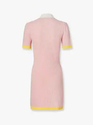 Fendi Cotton And Silk Blend Ff Motif Dress - Multicolor