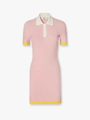Fendi Cotton And Silk Blend Ff Motif Dress - Multicolor