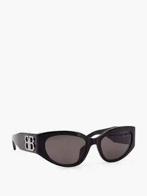Balenciaga Acetate Cat Eye Sunglasses With Rhinestone Logo
