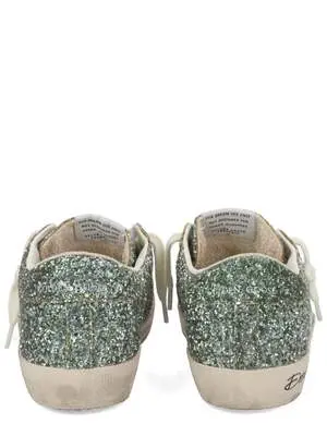 GOLDEN GOOSE Superstar Glitter Sneakers - Silver