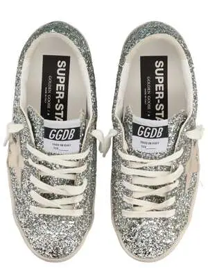 GOLDEN GOOSE Superstar Glitter Sneakers - Silver