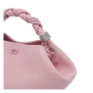 GANNI Small Bou Handbag With Braided Top Handle - Pink