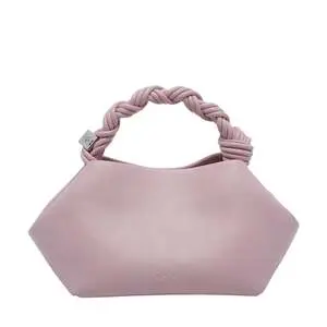 GANNI Small Bou Handbag With Braided Top Handle - Pink