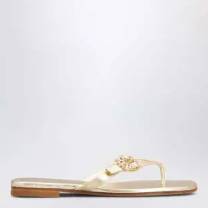 Roger Vivier Gold Tone Mules Clogs For Women