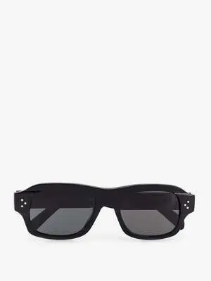 Celine Acetate Rectangular Sunglasses - Black
