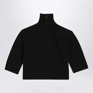 Max Mara Cropped Turtleneck Sweater In Stretch Viscose