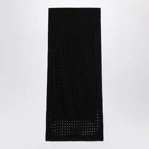 Max Mara Long Sheer Net Cotton Skirt - Black