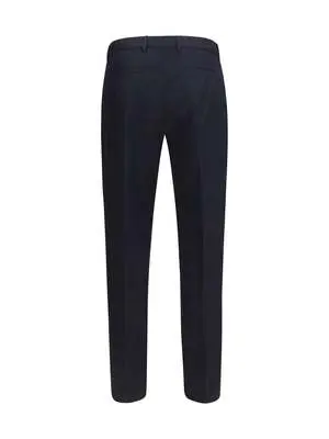 Zegna Cotton And Linen Tailored Trousers - Black