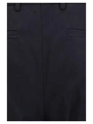 Zegna Cotton And Linen Tailored Trousers - Black