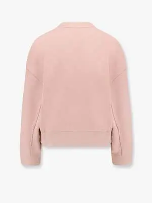 Moncler Cotton Sweatshirt With Embroidered Logo Patch - Multicolor