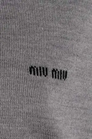 Miu Miu Long Sleeve Knitwear With Collared Neck