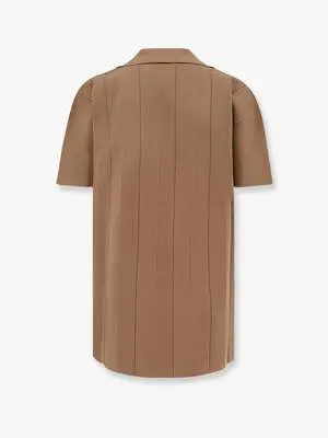 Max Mara Viscose Blend Sweater With Drawstring Neckline - Multicolor