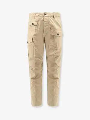 Dsquared2 Beige Cotton Cargo Trousers - Multicolor