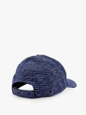 Fendi Ff Jacquard Denim Baseball Cap - Multicolor