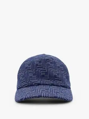 Fendi Ff Jacquard Denim Baseball Cap - Multicolor