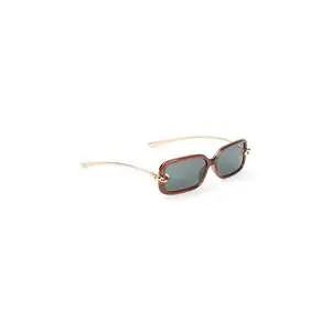 Bottega Veneta Knot Rectangular Sunglasses - Brown