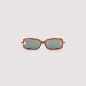Bottega Veneta Knot Rectangular Sunglasses - Brown