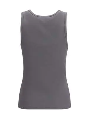 Dolce & Gabbana Ribbed Graphic Print Tank Top