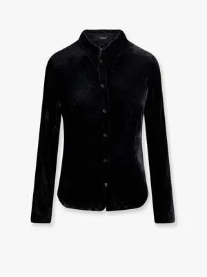 Gucci Stretch Gg Devore Velvet Shirt - Black