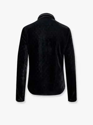 Gucci Stretch Gg Devore Velvet Shirt - Black