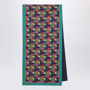 Miu Miu Printed Silk Twill Scarf Absinthe/begonia - Multicolor