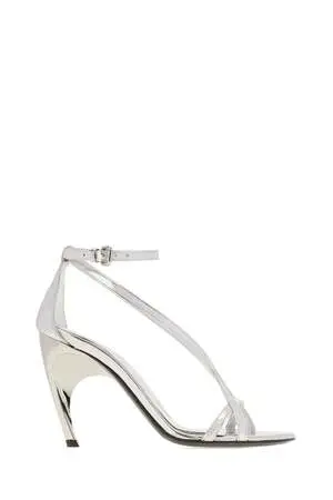 Alexander McQueen Silver Strappy High Heel Sandals