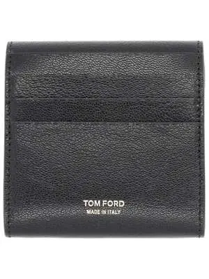 TOM FORD Leather Card Holder - Black