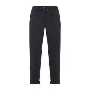 Brunello Cucinelli Carbone Silk Blend Drawstring Track Pants