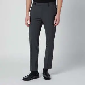 PT TORINO Tailored Wool Blend Trousers - Gray