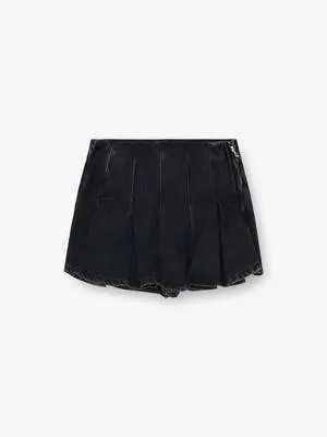 DIESEL® DIESEL De-Rox Pleated Denim Shorts Multicolor