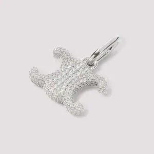 Celine Triomphe Charm With Crystal Details